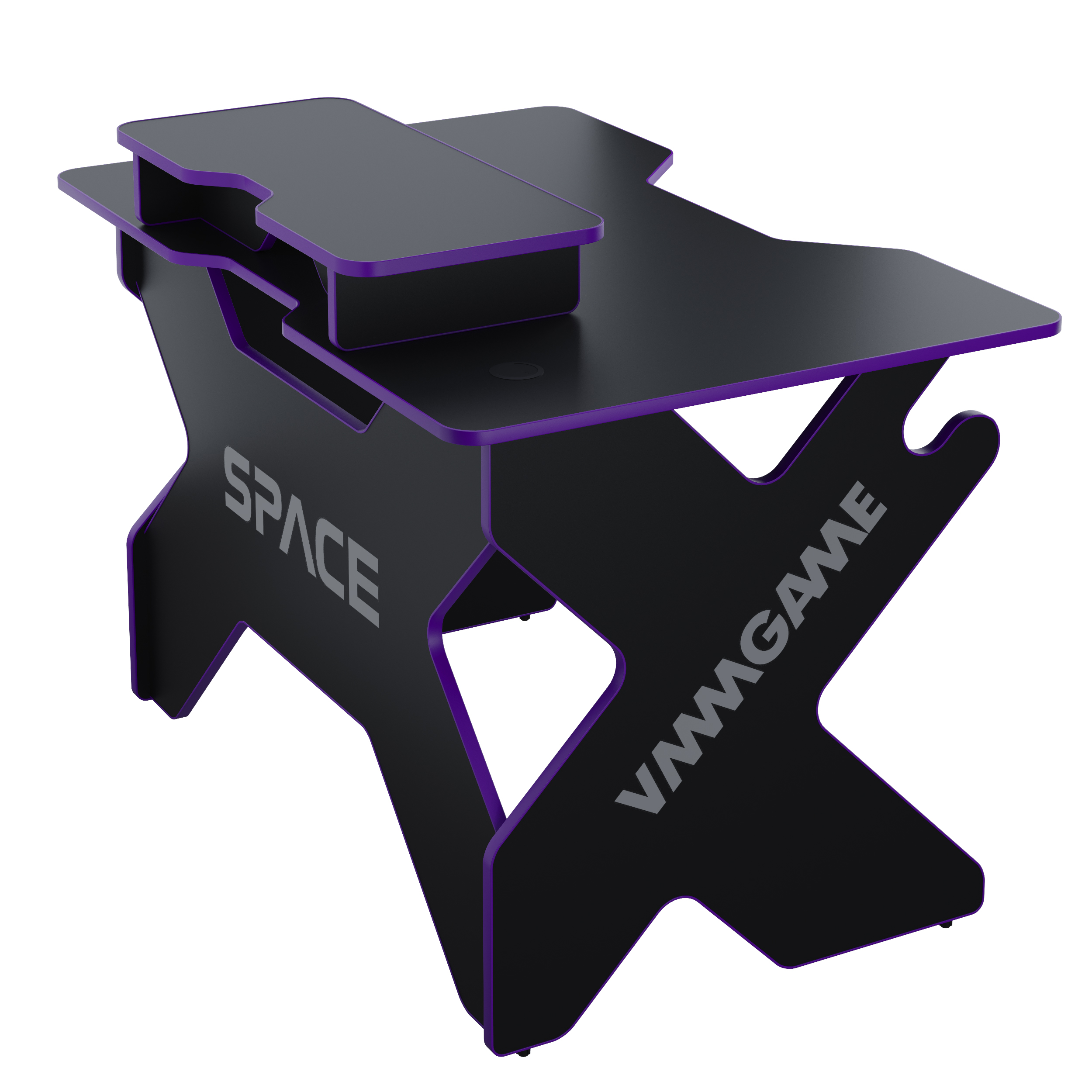 Игровой стол VMMGAME SPACE 120 DARK пурпурный с подставкой для монитора BASE
