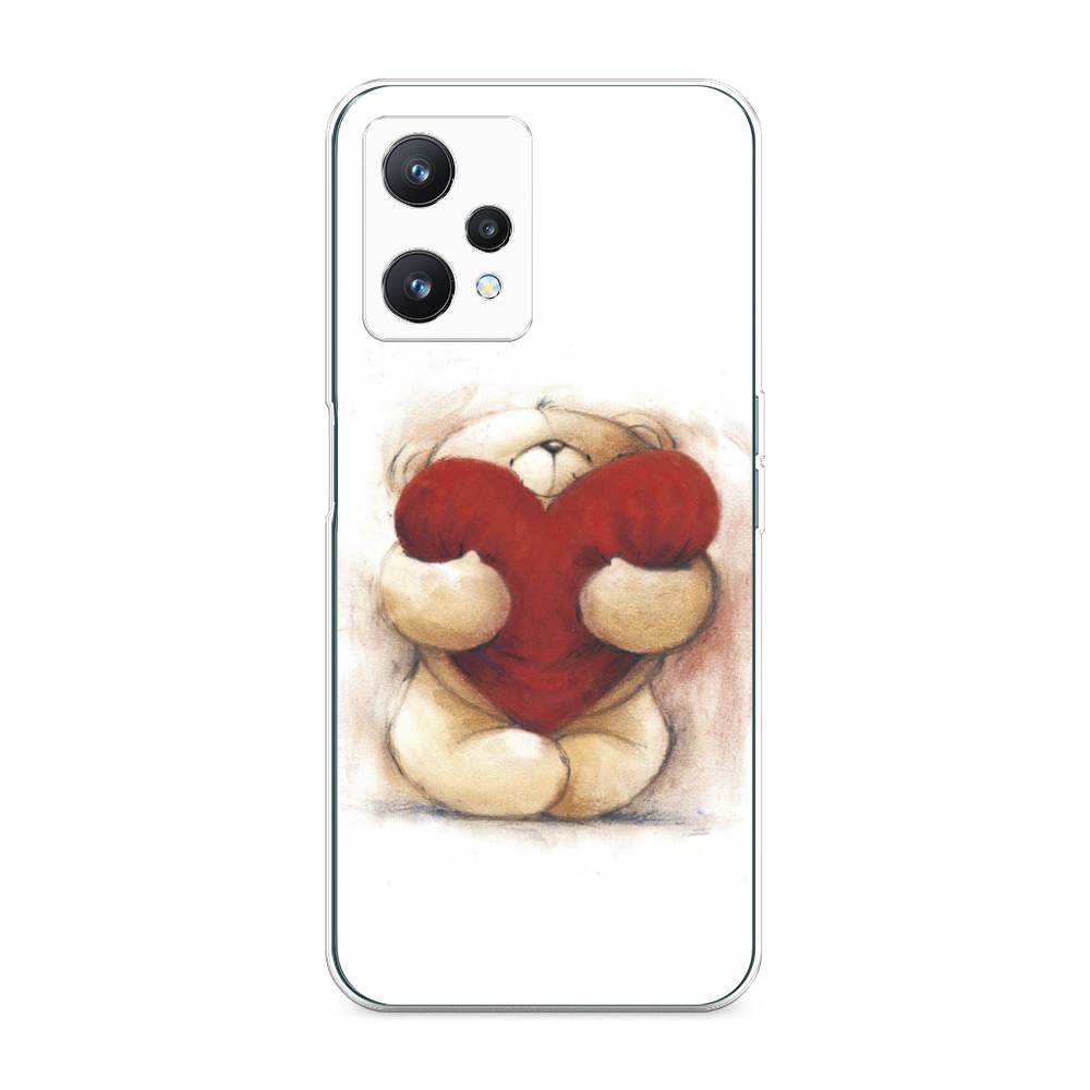 Чехол Awog на Realme 9 Pro/9 5G "Мишка с сердцем 1"