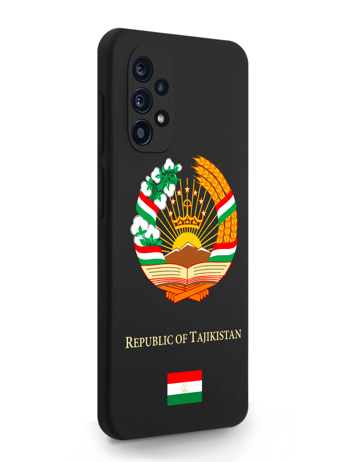 Чехол SignumCase для Samsung Galaxy A32 Герб Таджикистана черный