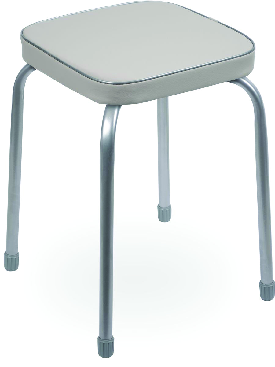 Табурет Nika Фабрик 3, с мягким сиденьем, 32 x 32 см, серый