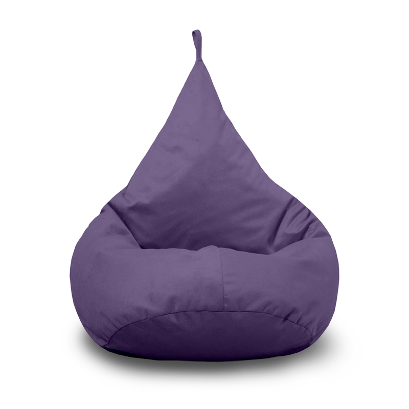 Кресло-мешок PUFON Груша XL, микровелюр, фиолетовый