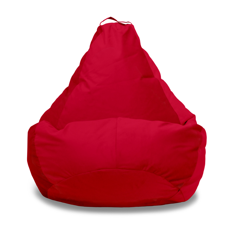 Кресло-мешок PUFON Груша XXXL, микровелюр, красный