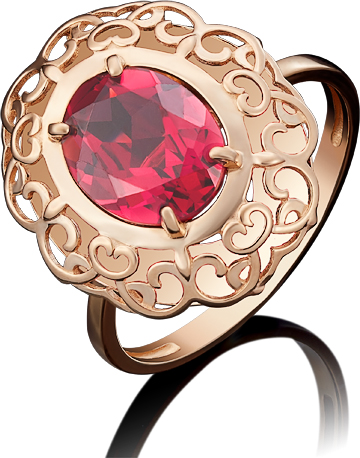 Кольцо из красного золота р. 19,5 PLATINA jewelry 01-4814-00-293-1110-46, корунд