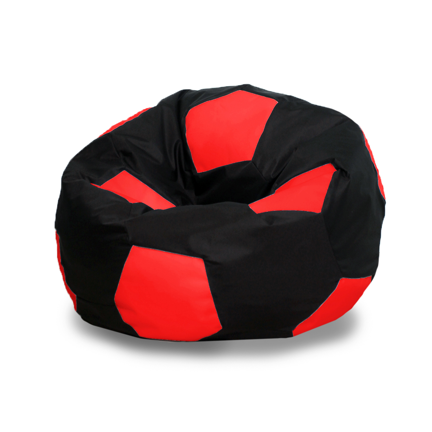 Кресло-мешок PUFON Мяч XL, черно-красный