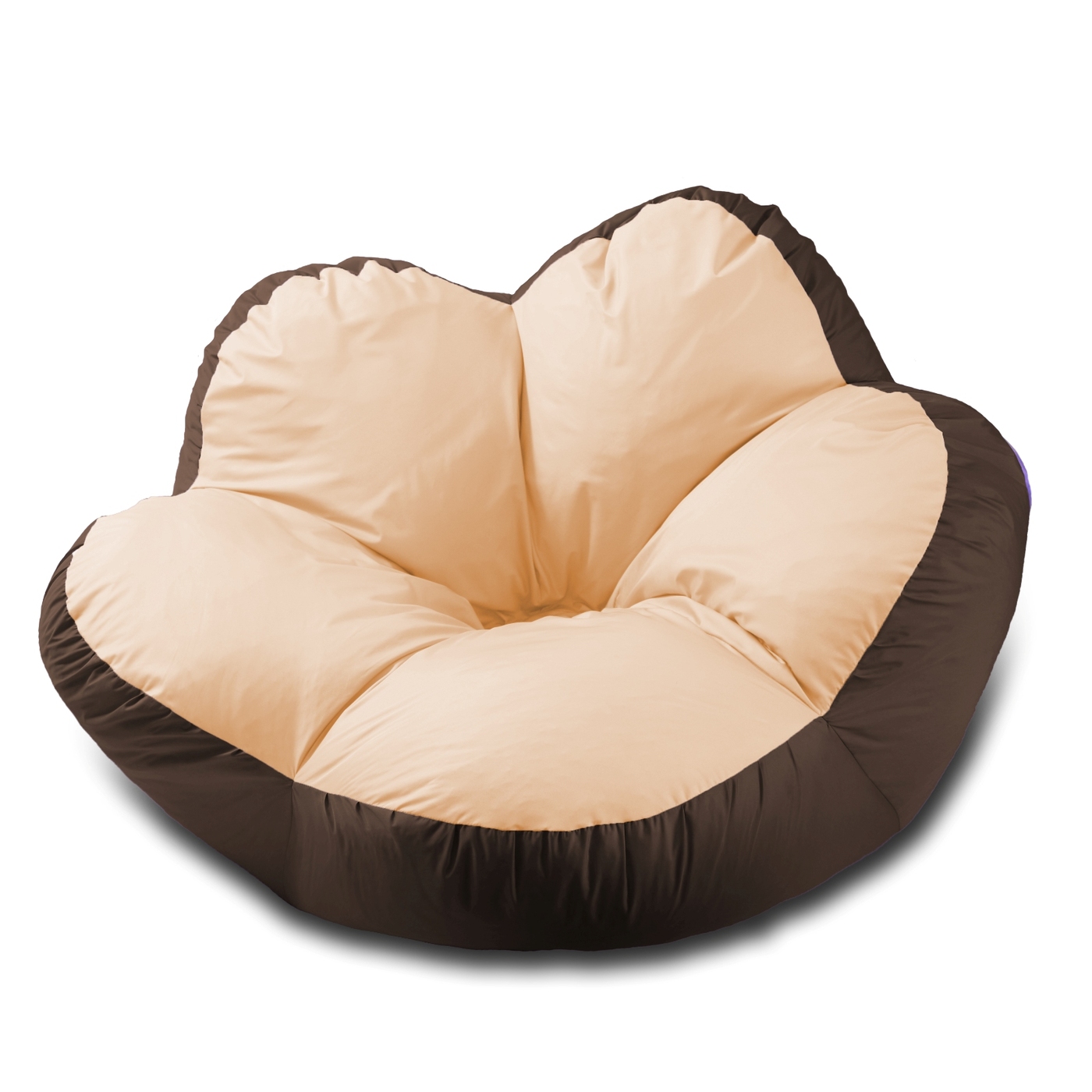 Кресло-мешок PUFON Цветок XXXL, коричнево-бежевый