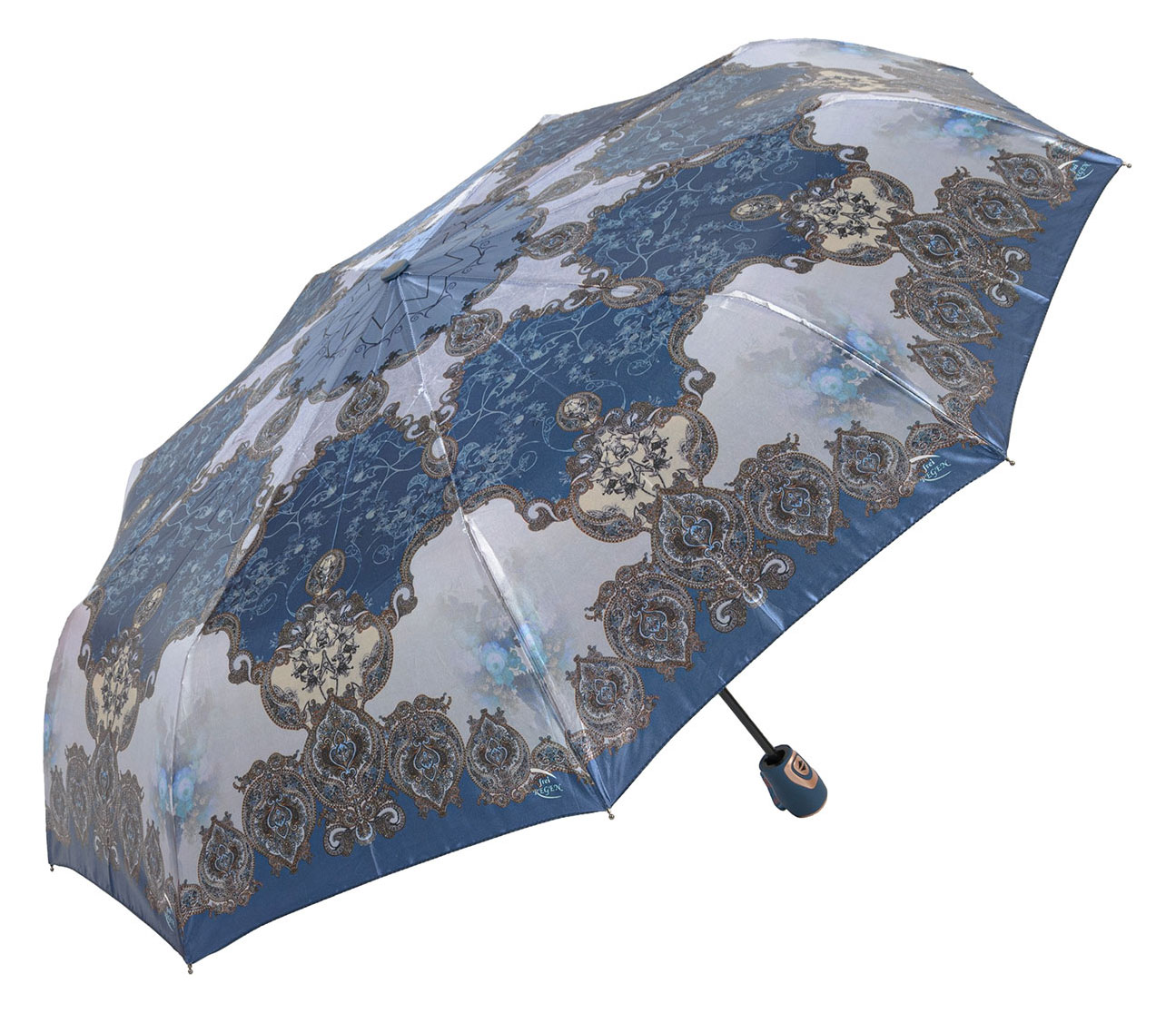 Зонт складной женский автоматический frei Regen 2027 FCS темно-синий
