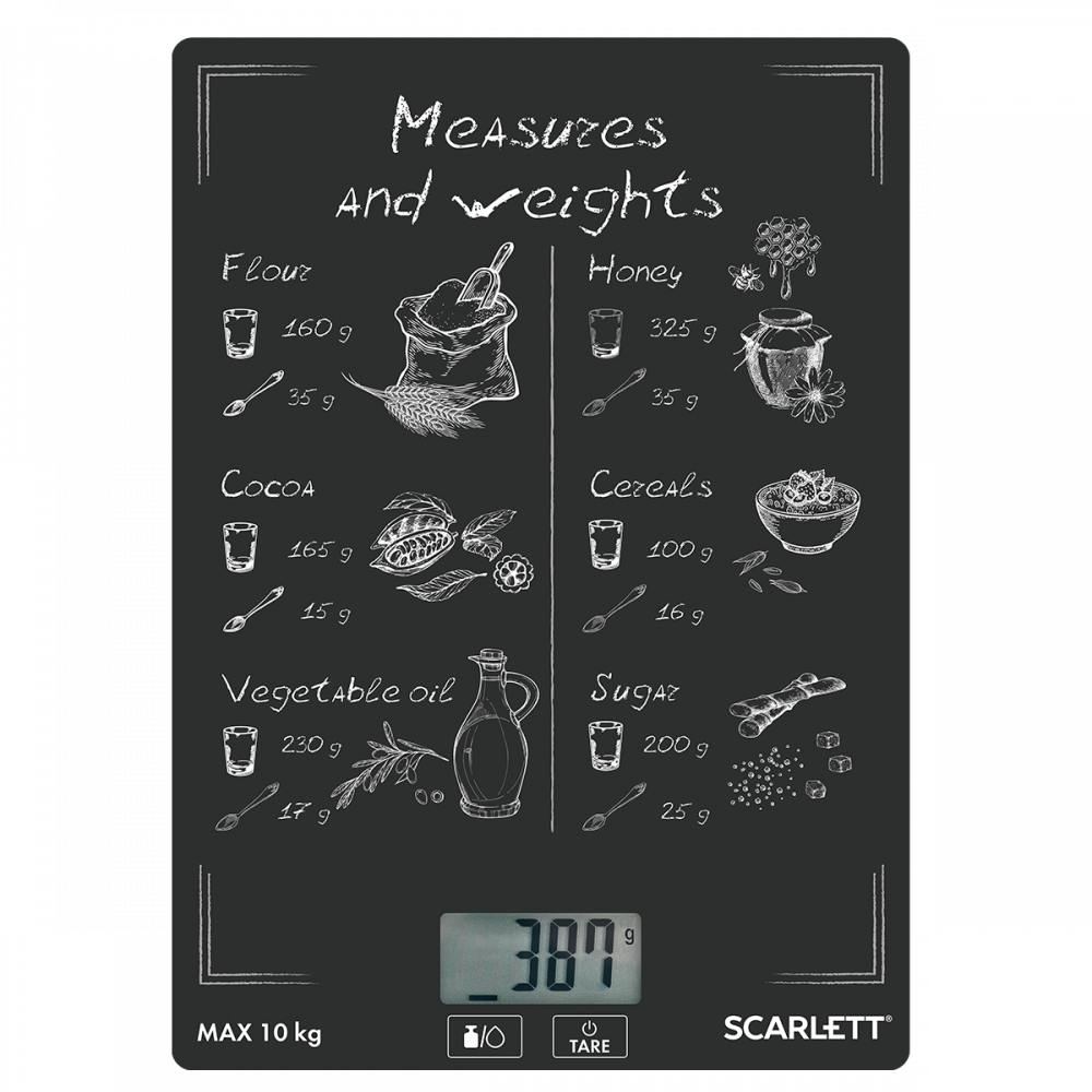 Весы кухонные Scarlett SC-KS57P64 Black