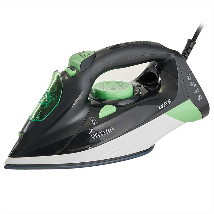 Утюг Delta Lux DE-3002 зеленый, черный