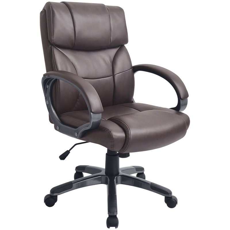 Кресло руководителя Helmi HL-E08. Receipt, экокожа коричневая