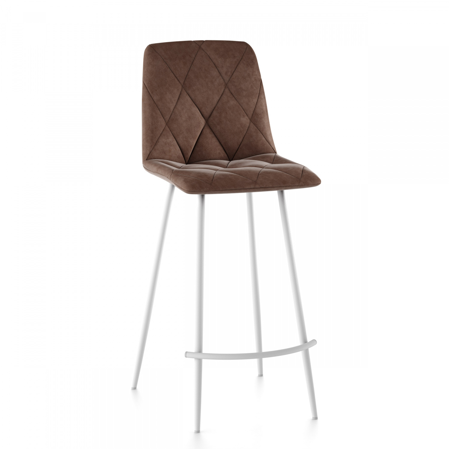 Барный стул СтолБери 2621968, белый/коричневый