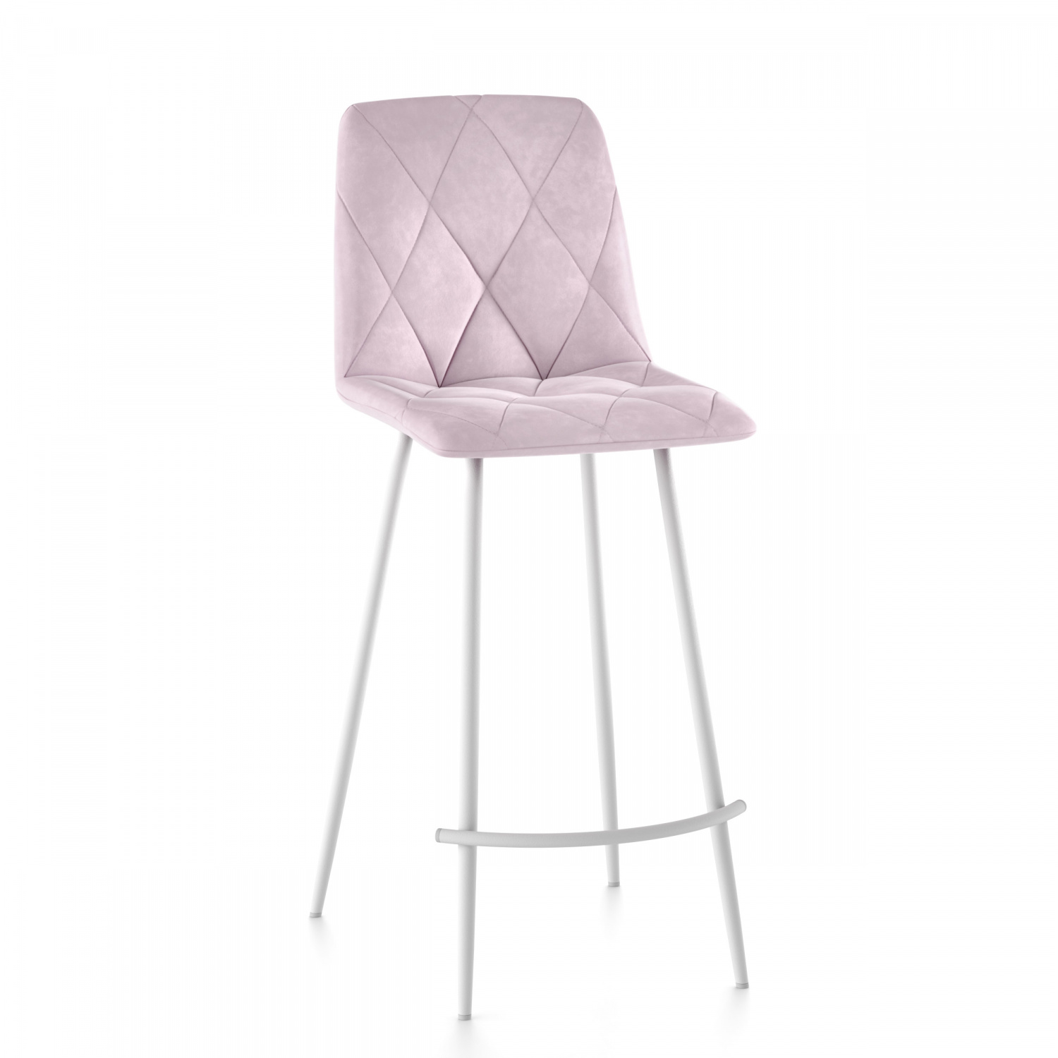 Барный стул СтолБери 2621972, белый/розовый