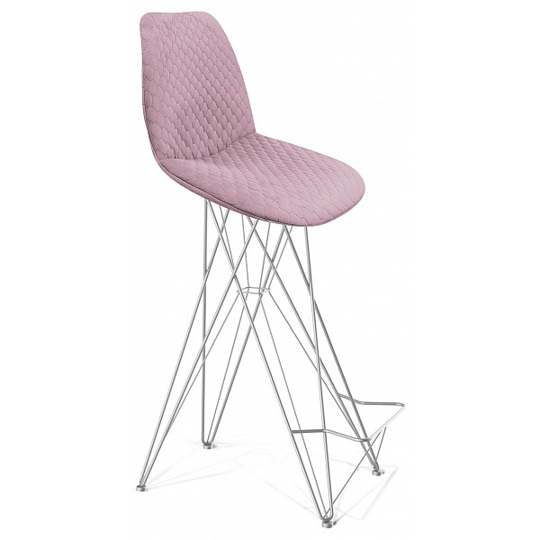 Барный стул Sheffilton She_5979917001, розовый зефир/хром лак