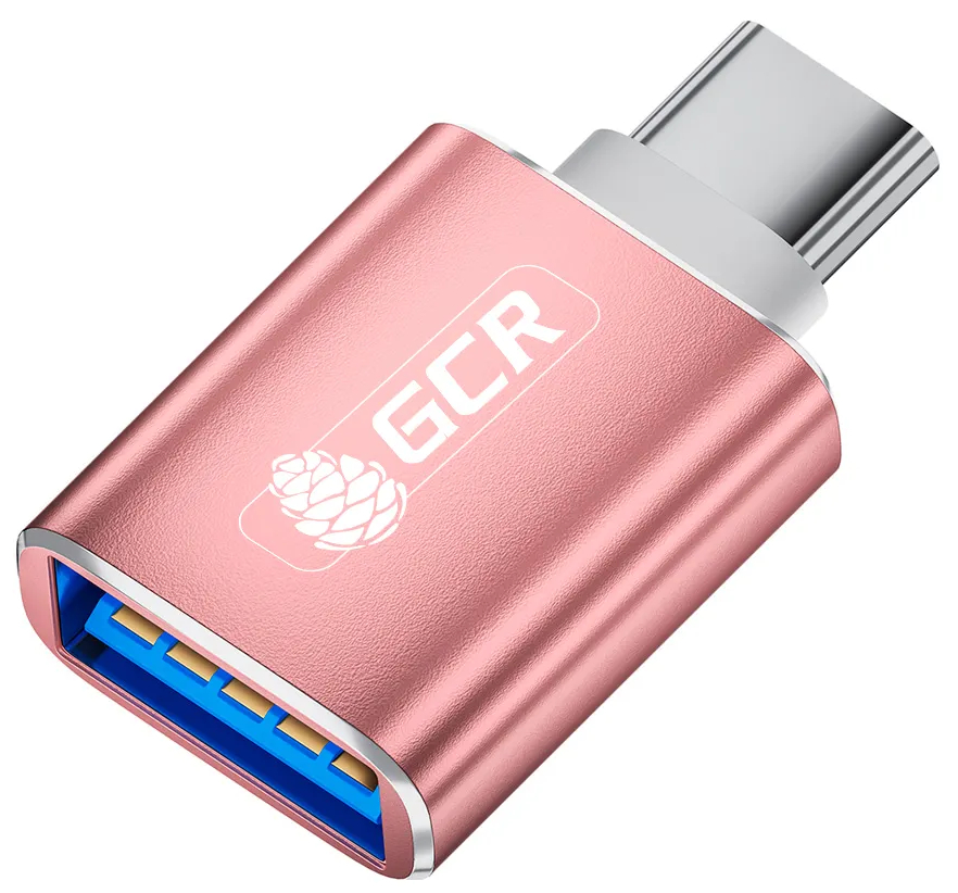 Переходник Grееnconnеct GCR-52300 USB Typе-C - USB 3.0 OTG розовый