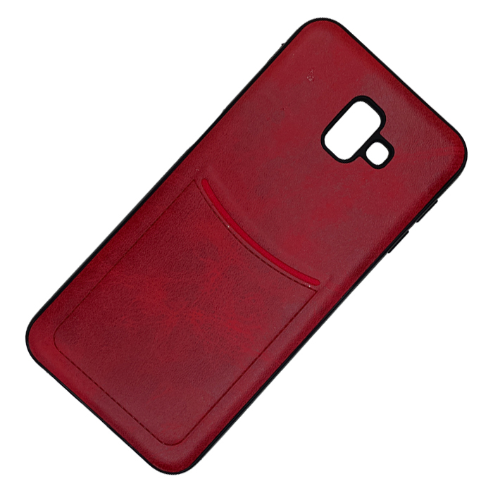 Чехол с кармашком iLevel для Samsung J6 Plus (2018) (красный)