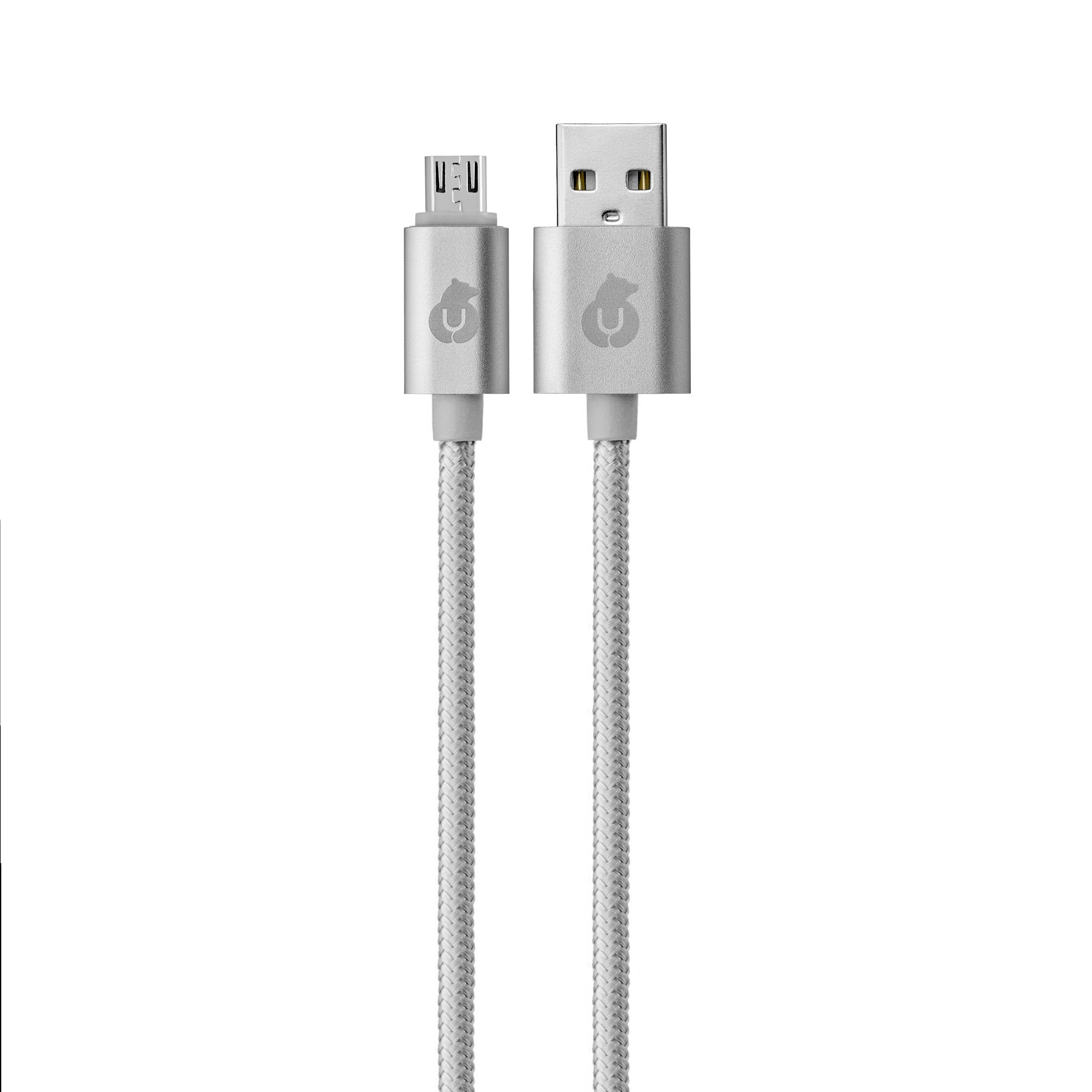 Кабель micro usb - usb uBear CORD 1.2 м серебристый