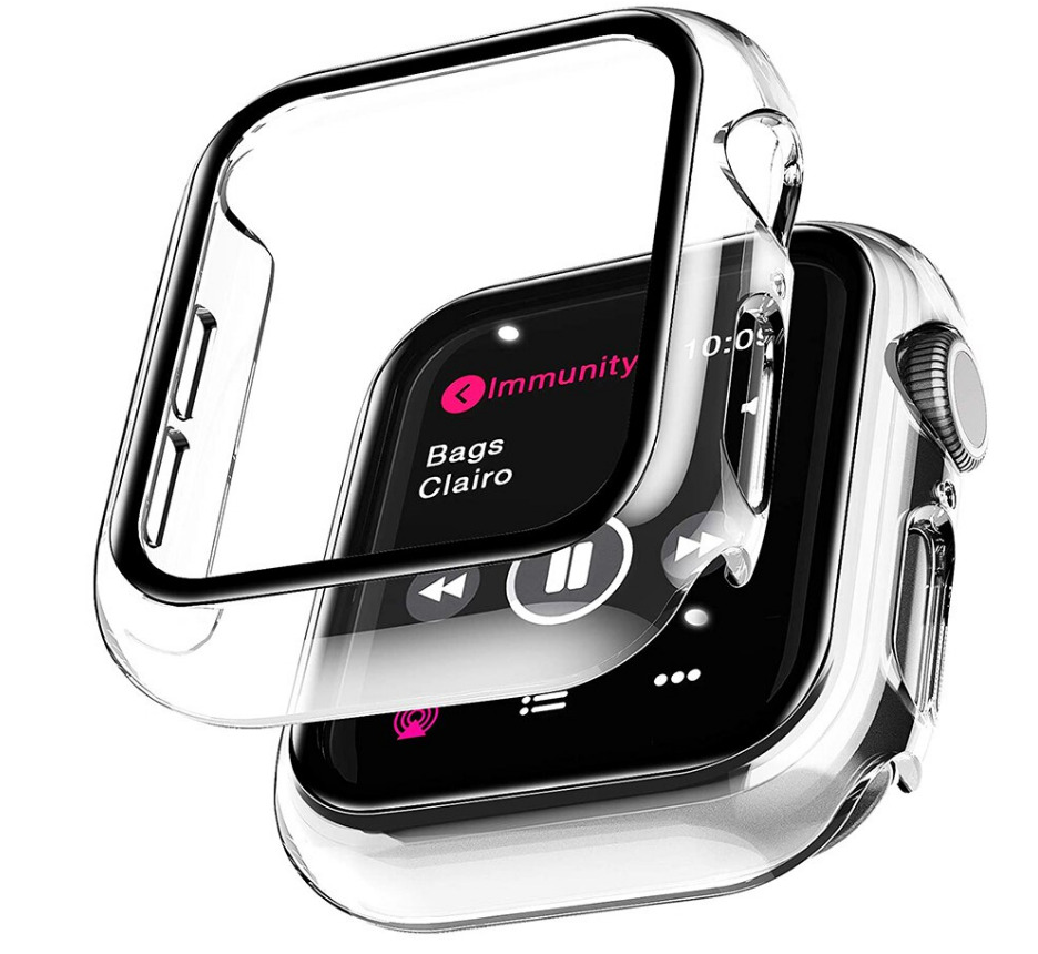 Противоударный чехол 360 для часов Apple Watch 42 мм прозрачный