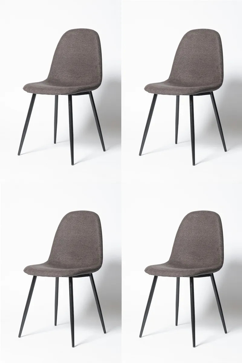 Комплект стульев 4 шт. La Room UDC 5192, коричневый/черный