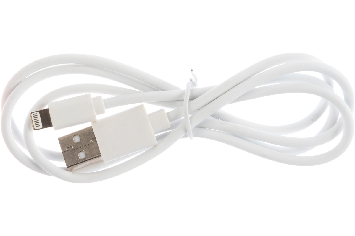 Кабель Rexant Lightning - USB 1 м, ПВХ, белый 18-1121
