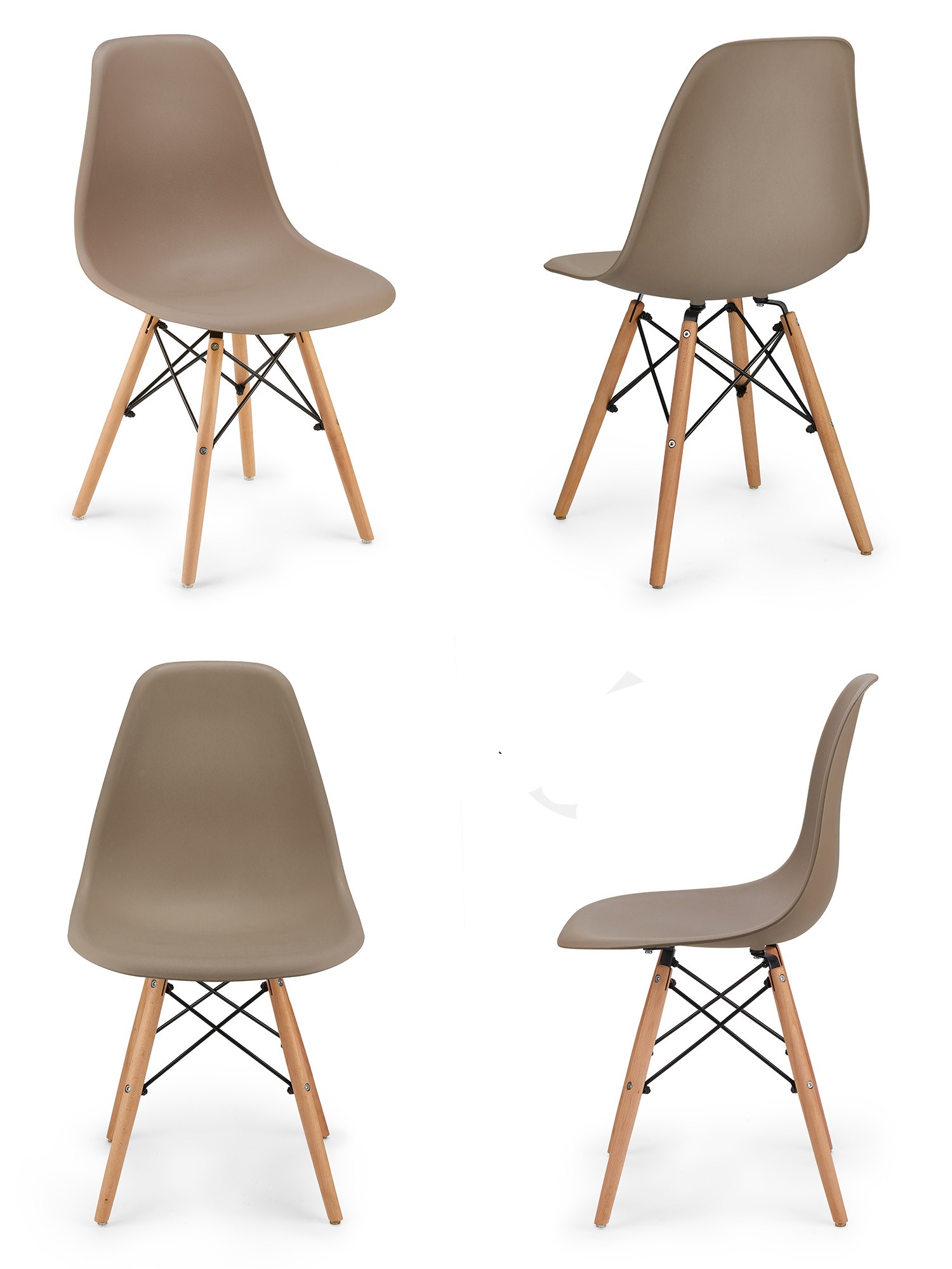 Комплект стульев 4 шт. byROOM Acacia, бежевый/cappuccino