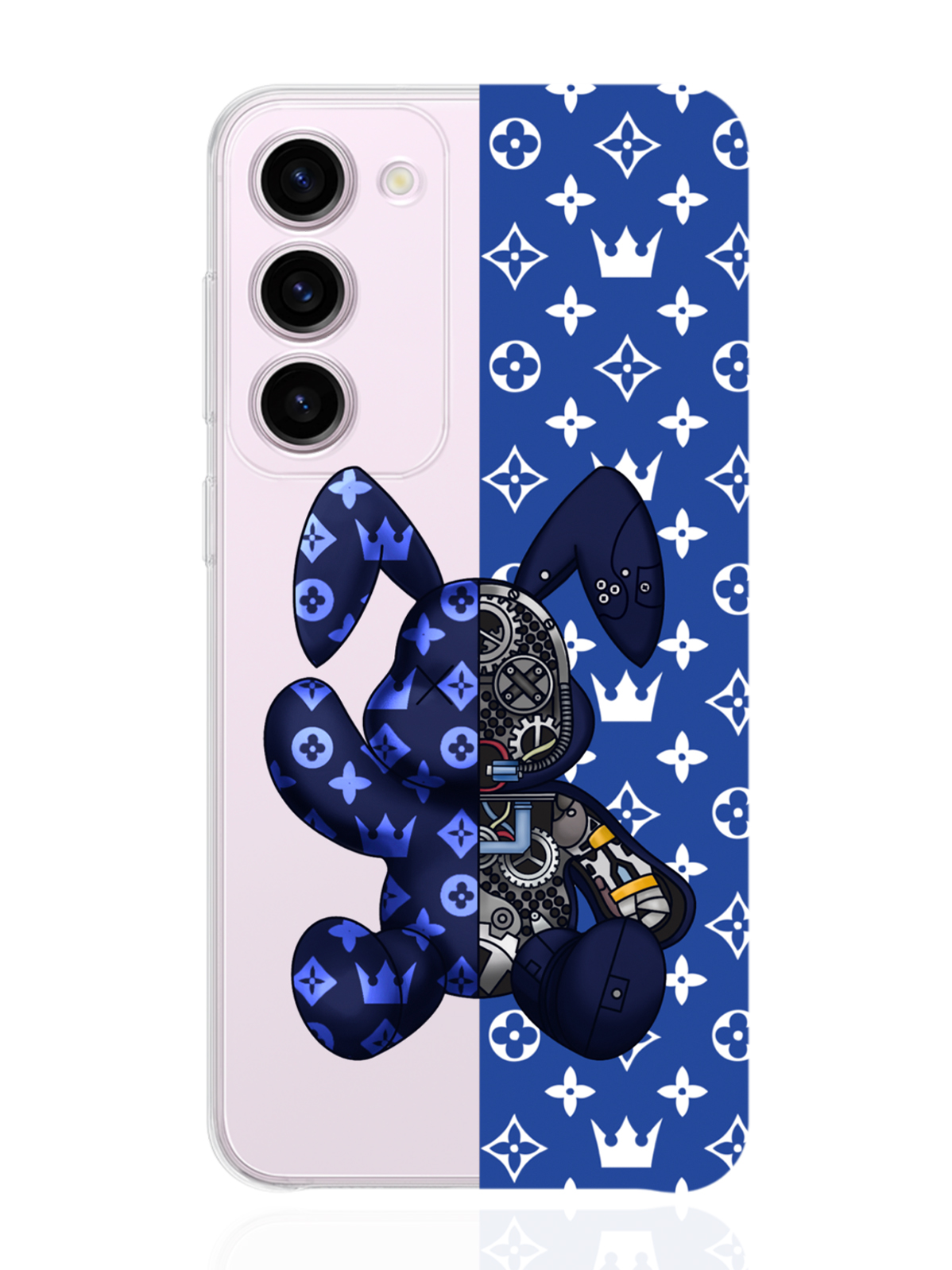 Чехол MustHaveCase для Samsung Galaxy S23+ Bunny Синий прозрачный