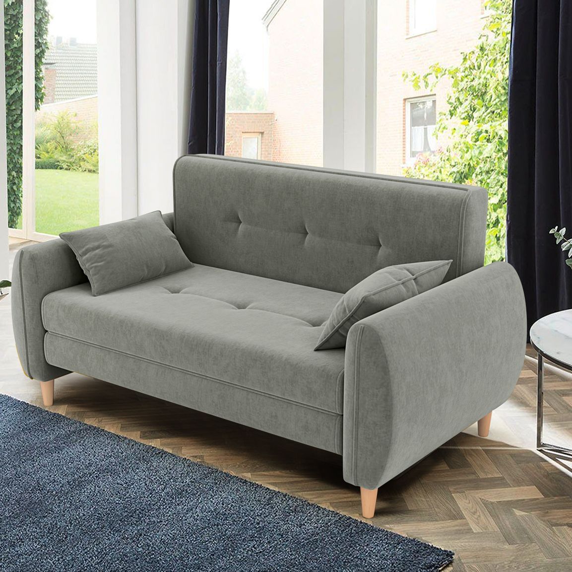 Раскладной диван Алито Твикс, 120х200, серый