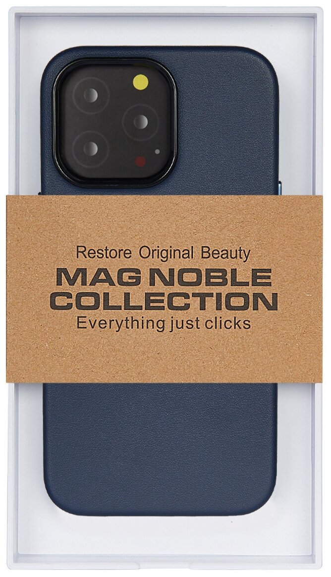 Чехол с MagSafe для iPhone 13 Pro Max MAG NOBLE COLLECTION — Темно Синий
