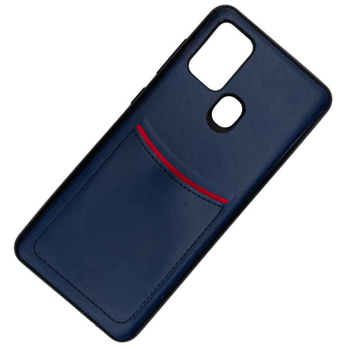 Чехол с кармашком iLevel для  Samsung A21S (темно-синий)