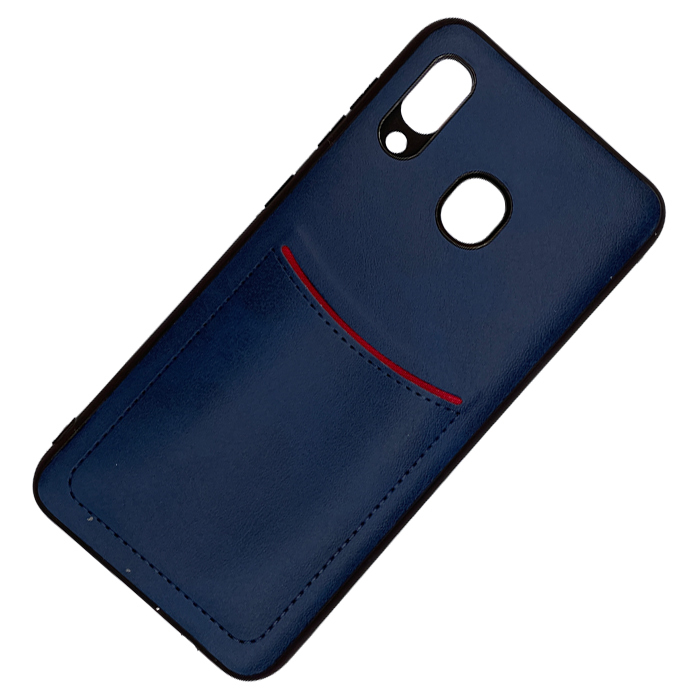 Чехол с кармашком iLevel для  Samsung A30/A20  (темно-синий)