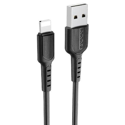 Кабель USB*2.0 Am - Lightning Borofone BX16 Black, черный - 1 метр BX16i Black