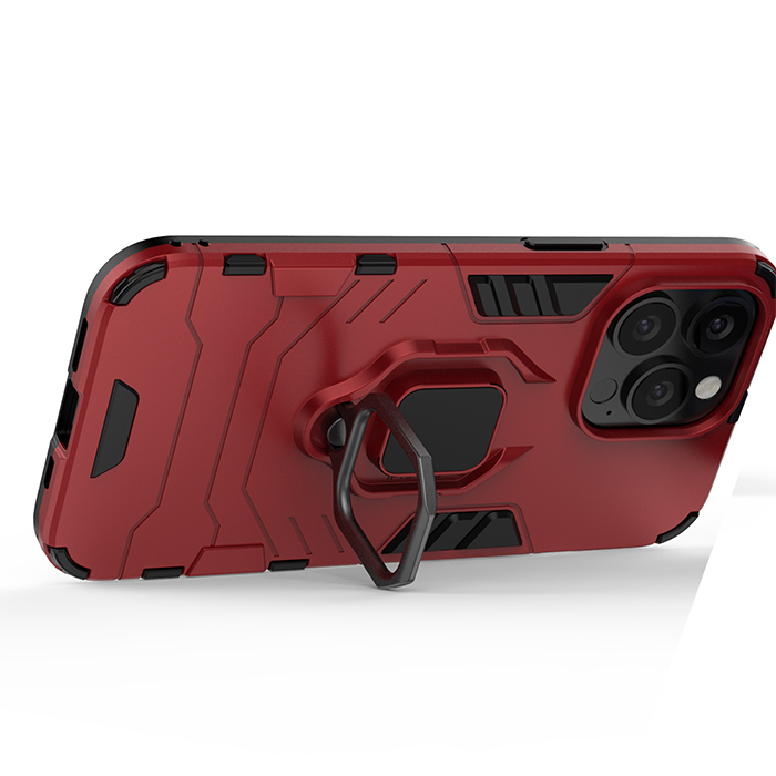 Противоударный чехол с кольцом Panther Case для iPhone 13 Pro (красный)