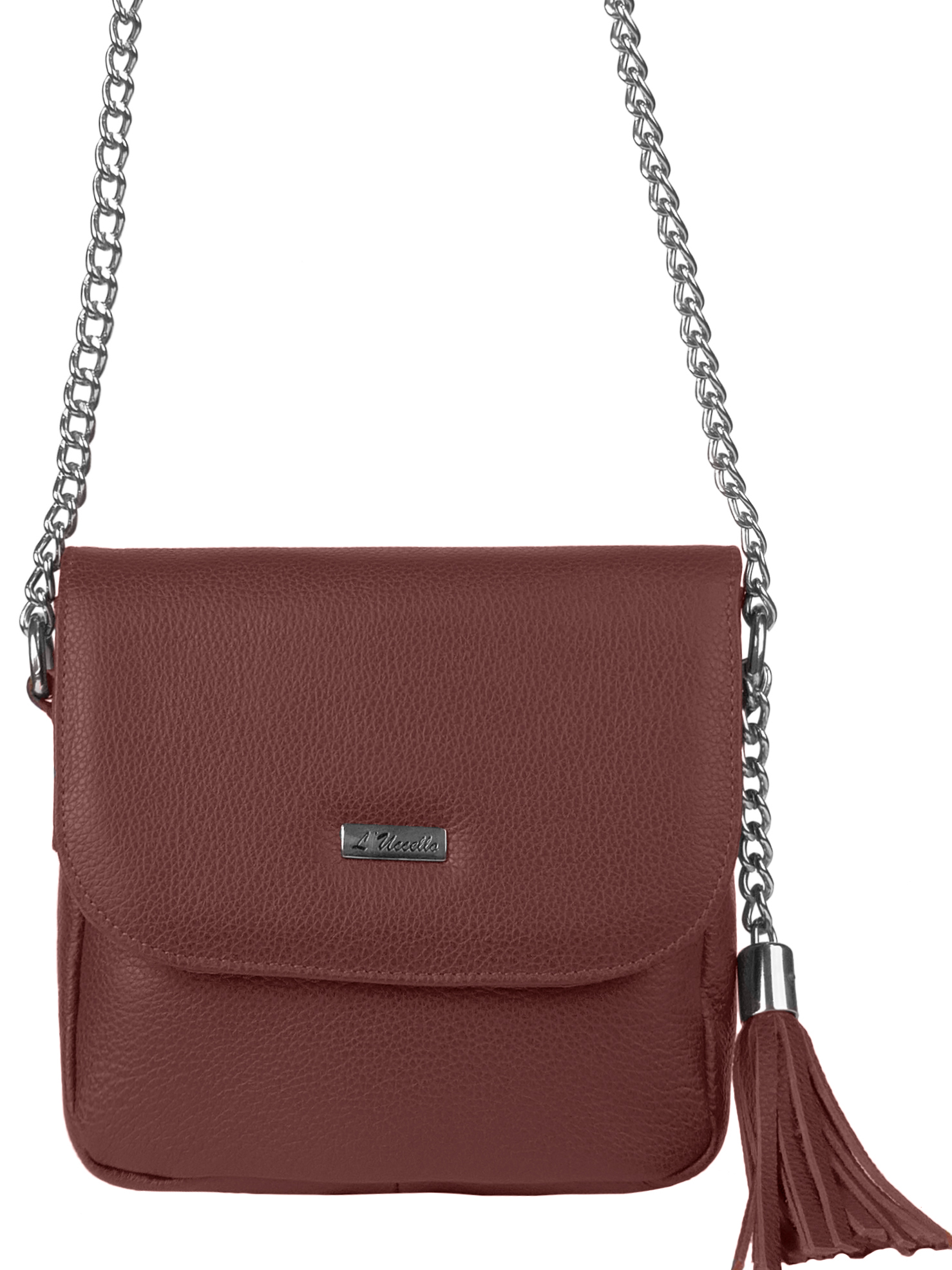 Комплект (брелок+сумка) женский L'Uccello 4051, бордовый