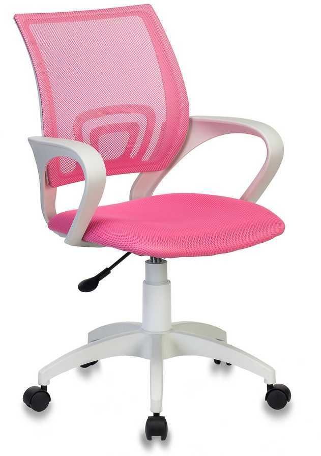 Кресло БЮРОКРАТ CH W696, на колесиках, сетка/ткань, розовый [ch w696 pink]