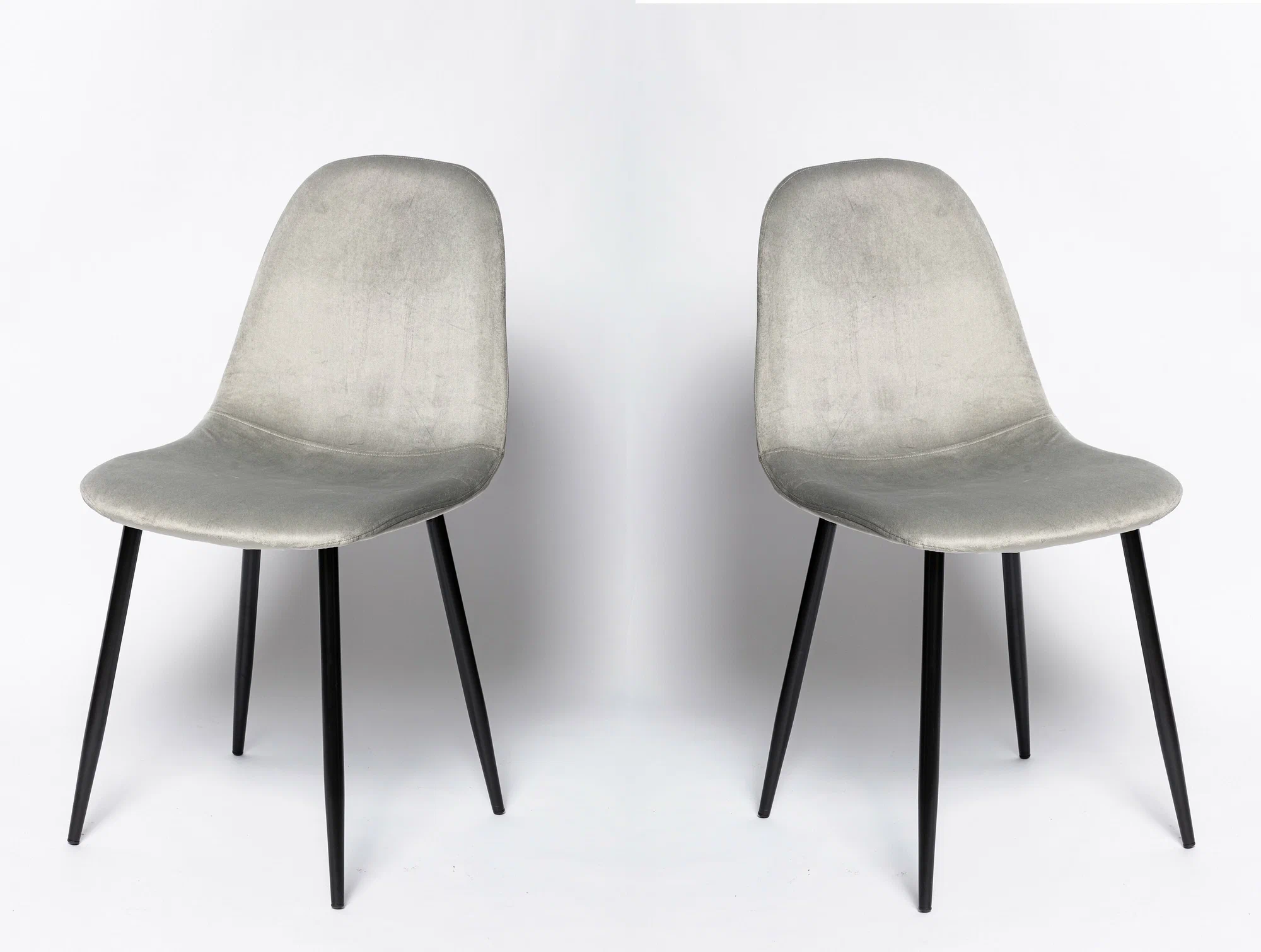 Комплект стульев для кухни Ла Рум, XS2441, 2 шт, серый, велюр