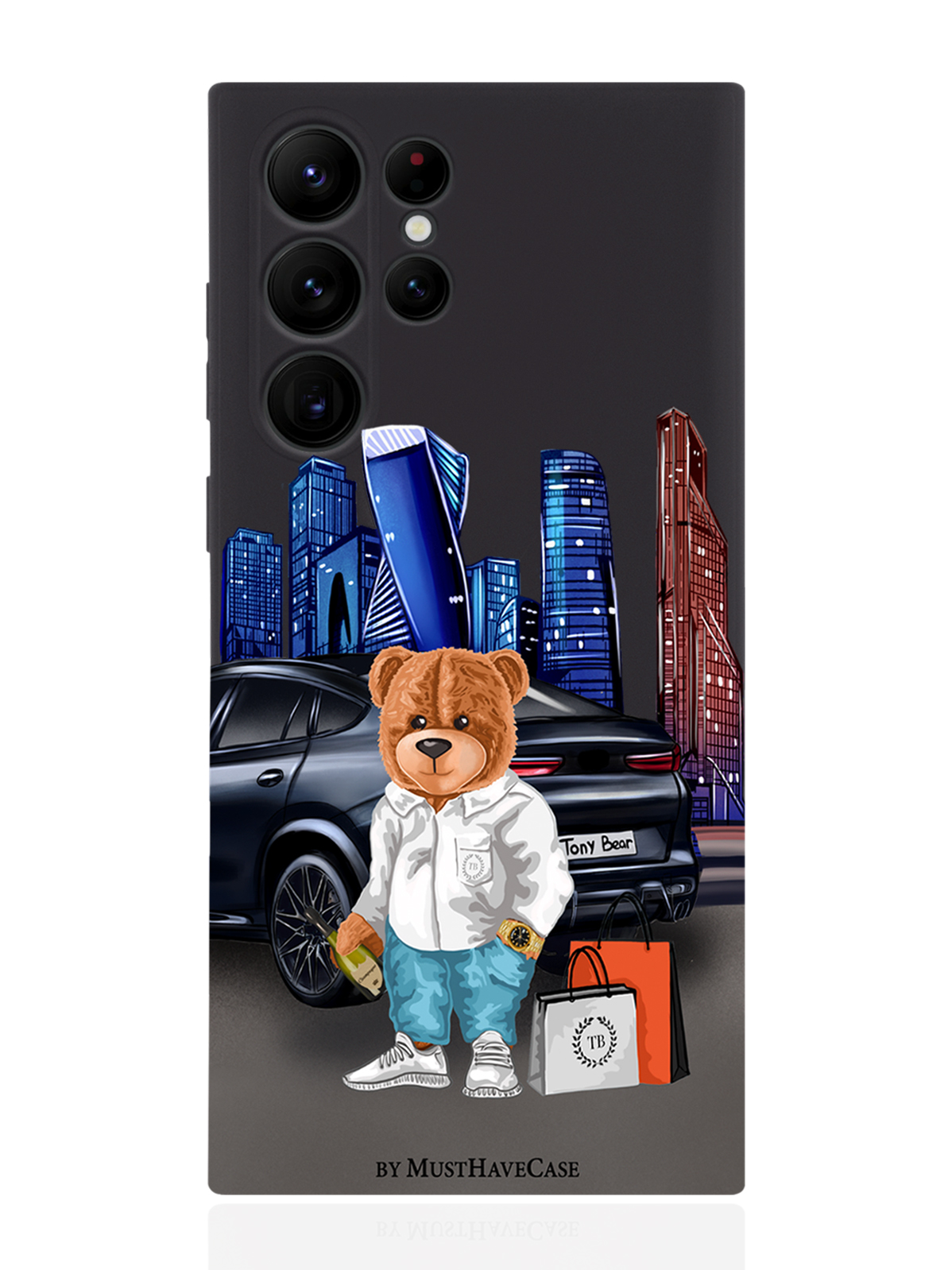 Чехол MustHaveCase для Samsung Galaxy S23 Ultra Тони Москва Сити черный