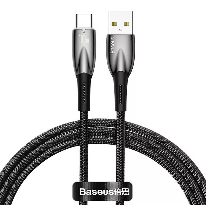Кабель Baseus Glimmer Series Fast Charging Data Cable USB to Type-C 100W 1m (CADH000401)
