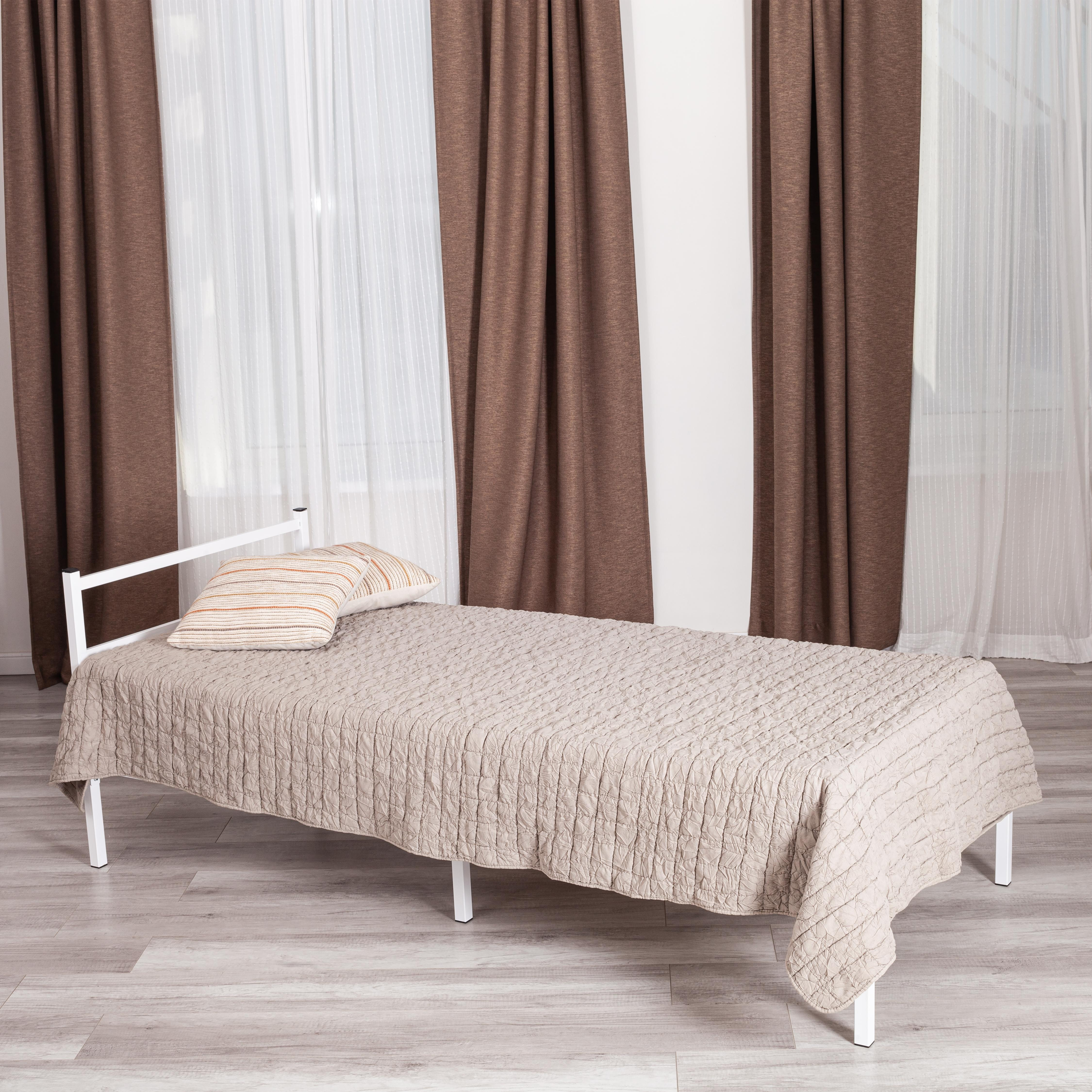 Кровать односпальная TetChair Marco, металл, 90х200 см, белый