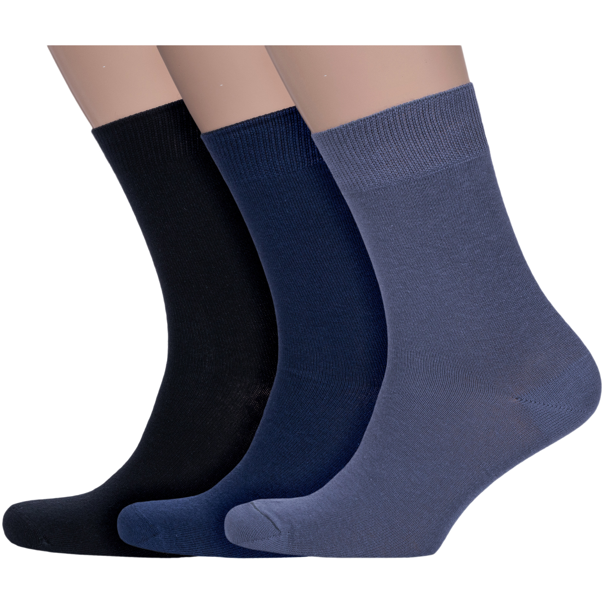 Комплект носков мужских Смоленская Чулочная Фабрика 3-522С12 черный; синий 31