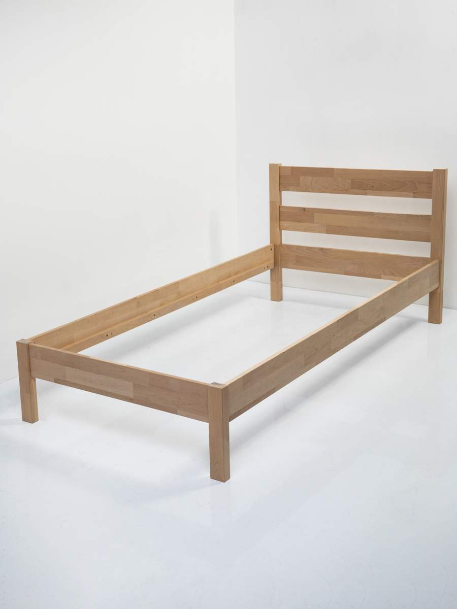 Односпальная кровать Вудгрупп Агата из массива березы, 80х200 см, натуральный