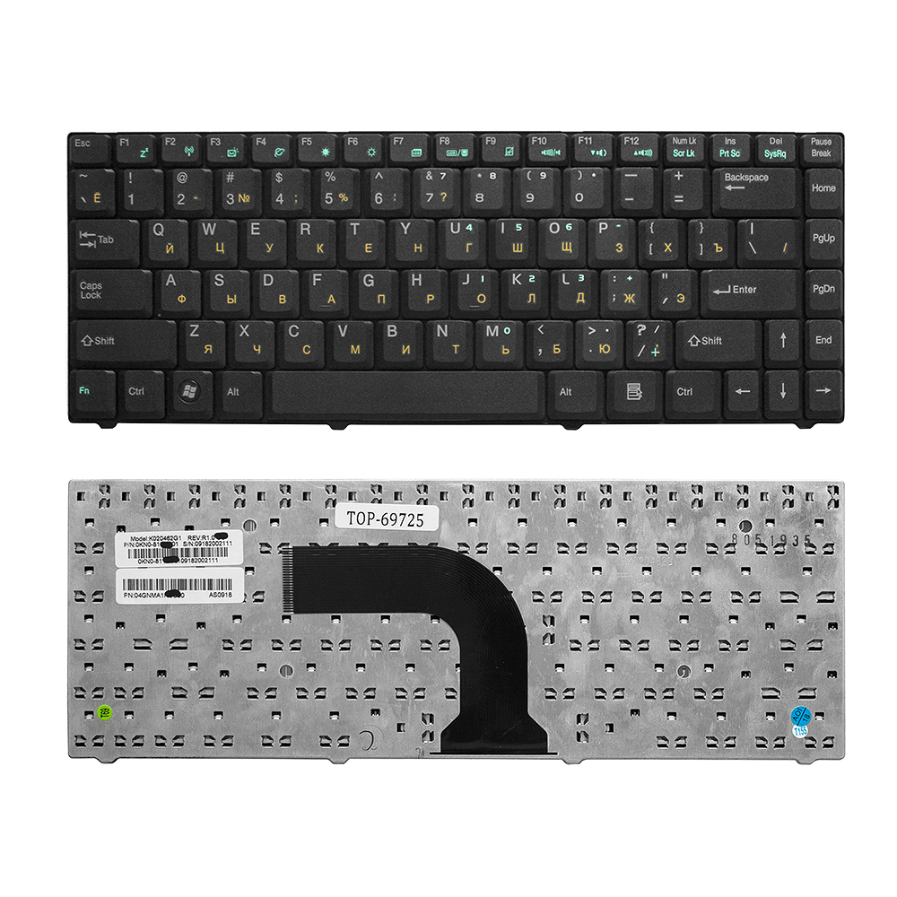 Клавиатура TopON для ноутбука Asus C90, C90P, C90S, Z37, Z37A Series