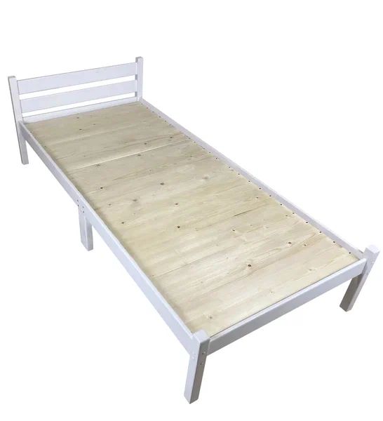 Кровать односпальная Solarius Классика Компакт сплошное основание 190х100, цвет белый