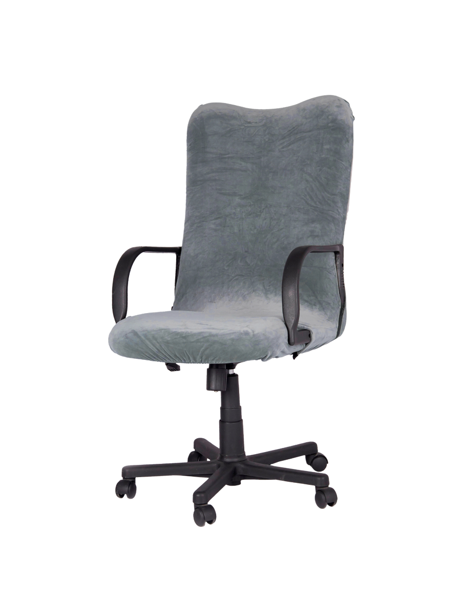 Чехол LuxAlto на офисный стул Velvet, размер М, серый (11703)