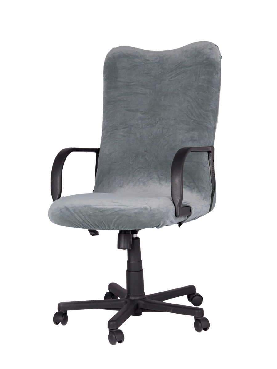 Чехол LuxAlto для компьютерного кресла Velvet, размер L, серый (11704)