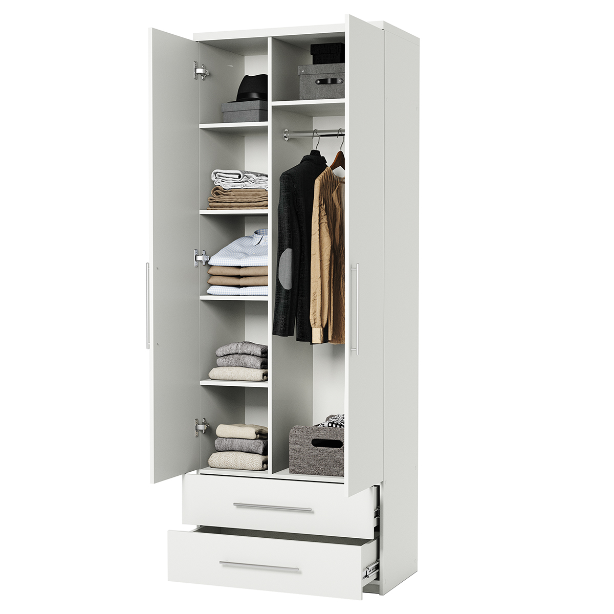 Шкаф комбинированный с ящиками Шарм-Дизайн Мелодия МКЯ-22 90х60 белый