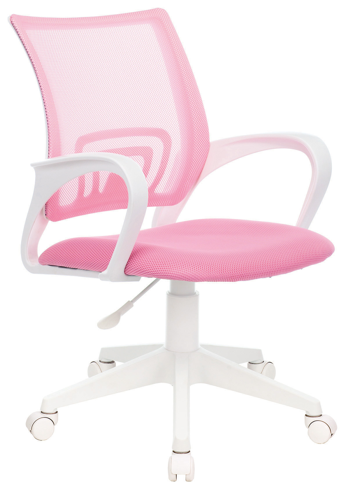 Кресло БЮРОКРАТ CH-W695NLT, на колесиках, сетка/ткань, розовый [ch-w695nlt/pk/tw-13a]