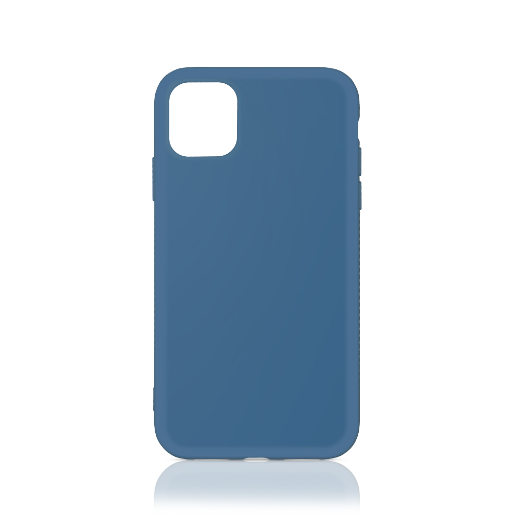 Чехол DF для iPhone 11 Pro Max, син.силикон с микрофиброй (DF iOriginal-03 (blue))