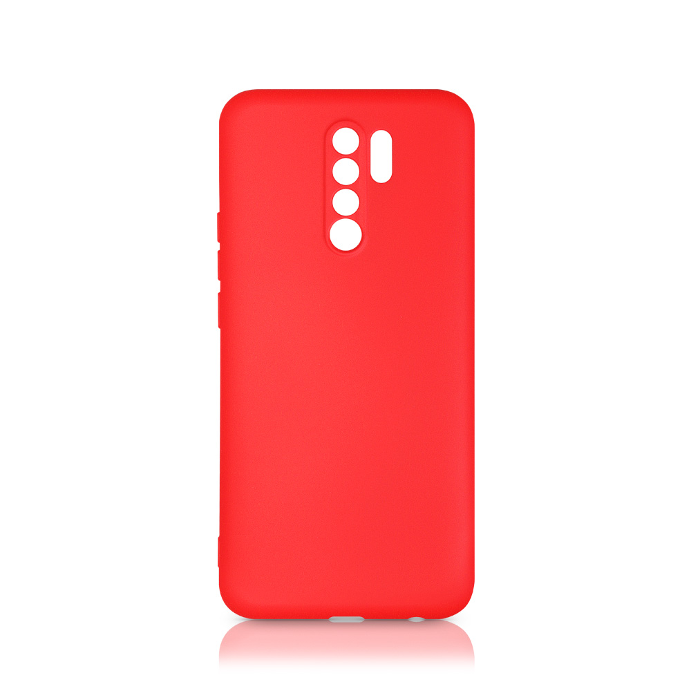 Чехол DF для Xiaomi Redmi 9, Red силикон с микрофиброй (DF xiOriginal-12 (red))