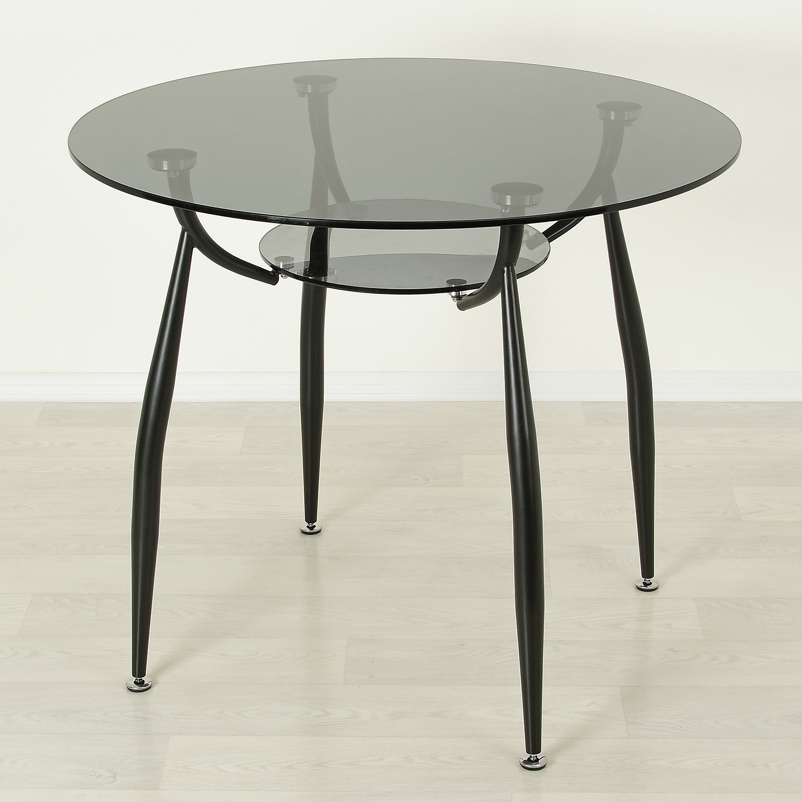 Кухонный стол Mebel Apartment Вокал 18-4 серый/черный D90