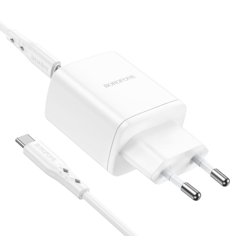 Сетевое зарядное устройство Borofone BN9 type-c 1xUSB Type-C 2.1 А белый