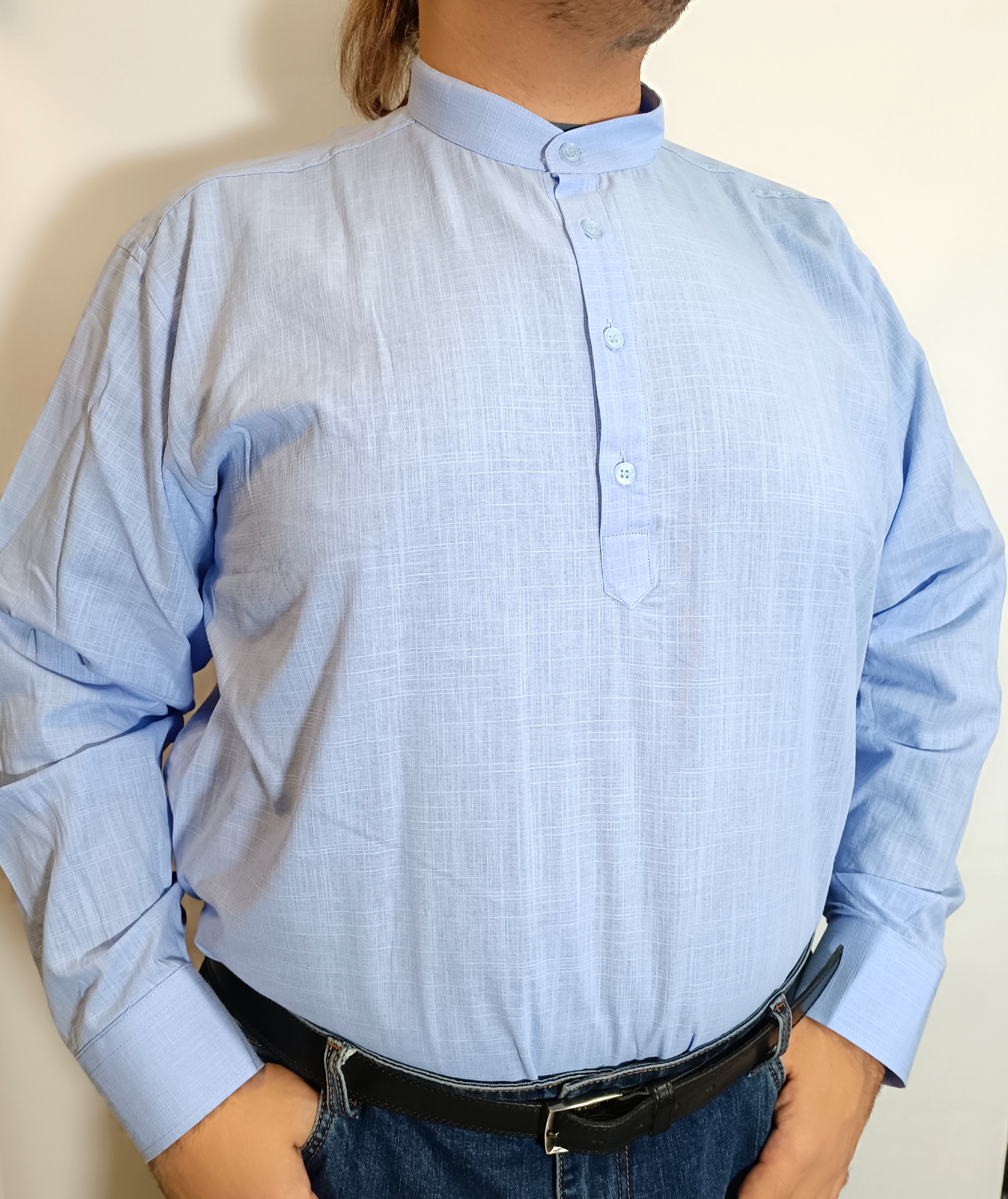 Рубашка мужская Castelli 1634455 голубая 4XL