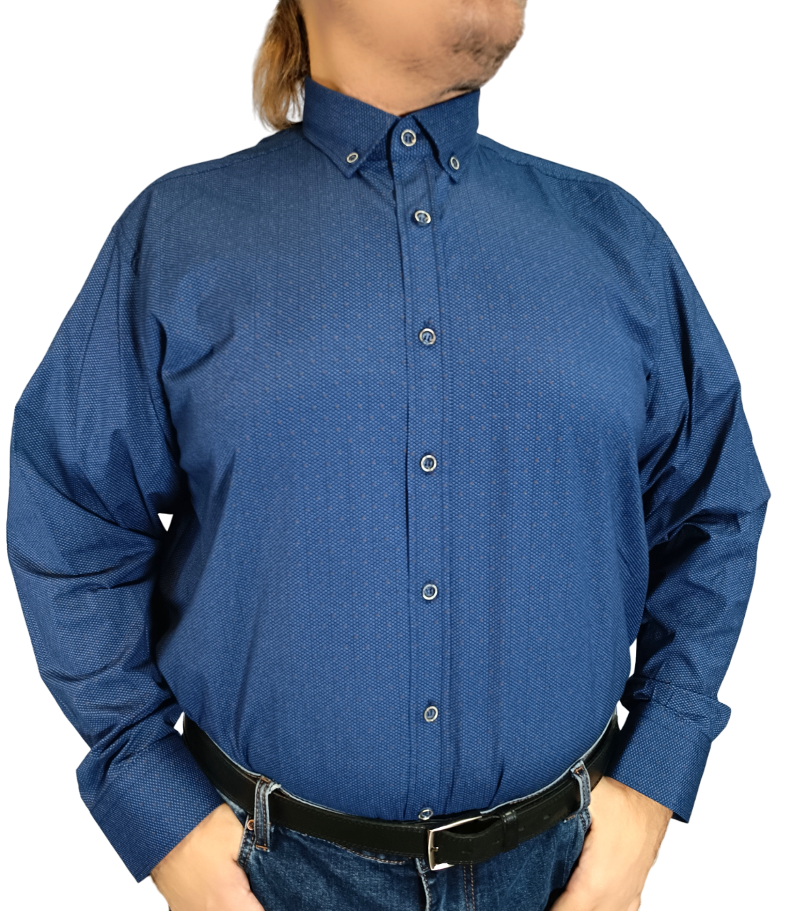 Рубашка мужская Castelli 163677 синяя 4XL